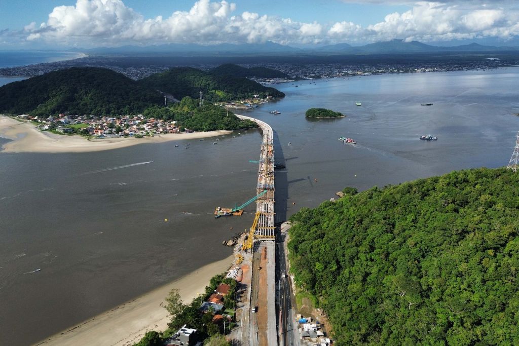 Obra histórica do litoral do Paraná, Ponte de Guaratuba atinge 91% de ...